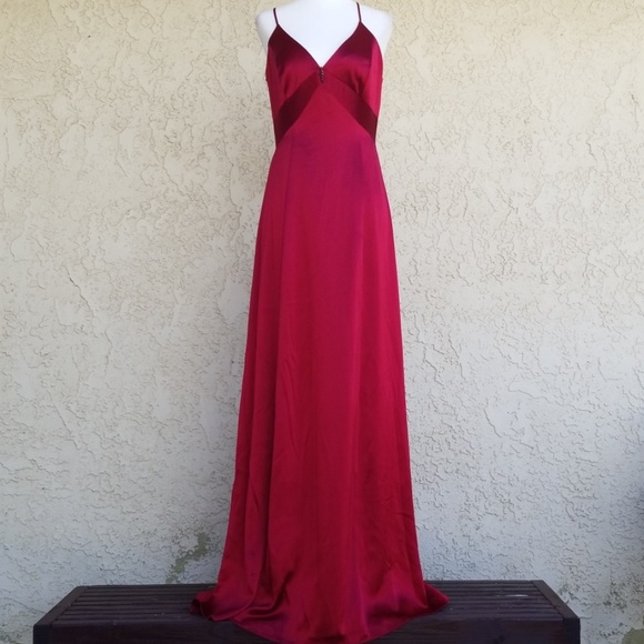 Laundry By Shelli Segal | Dresses | Laundry Gorgeous Satin Deep Red ...